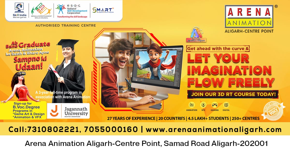Arena Aligarh: Top-Ranked Animation Institute in UP